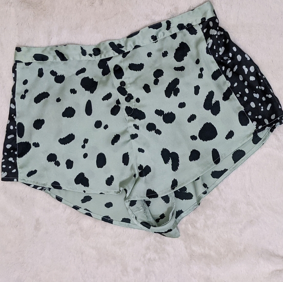 Topshop | Intimates & Sleepwear | Topshop Satin Mini Pj Short Animal ...